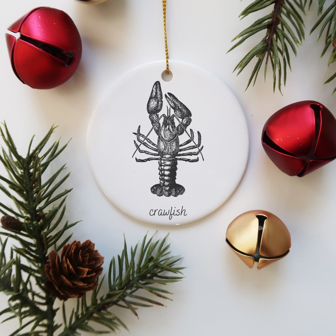 Cute Crawfish Gift, Crawfish, Seafood Christmas Ornament, Crawfish Gift ...