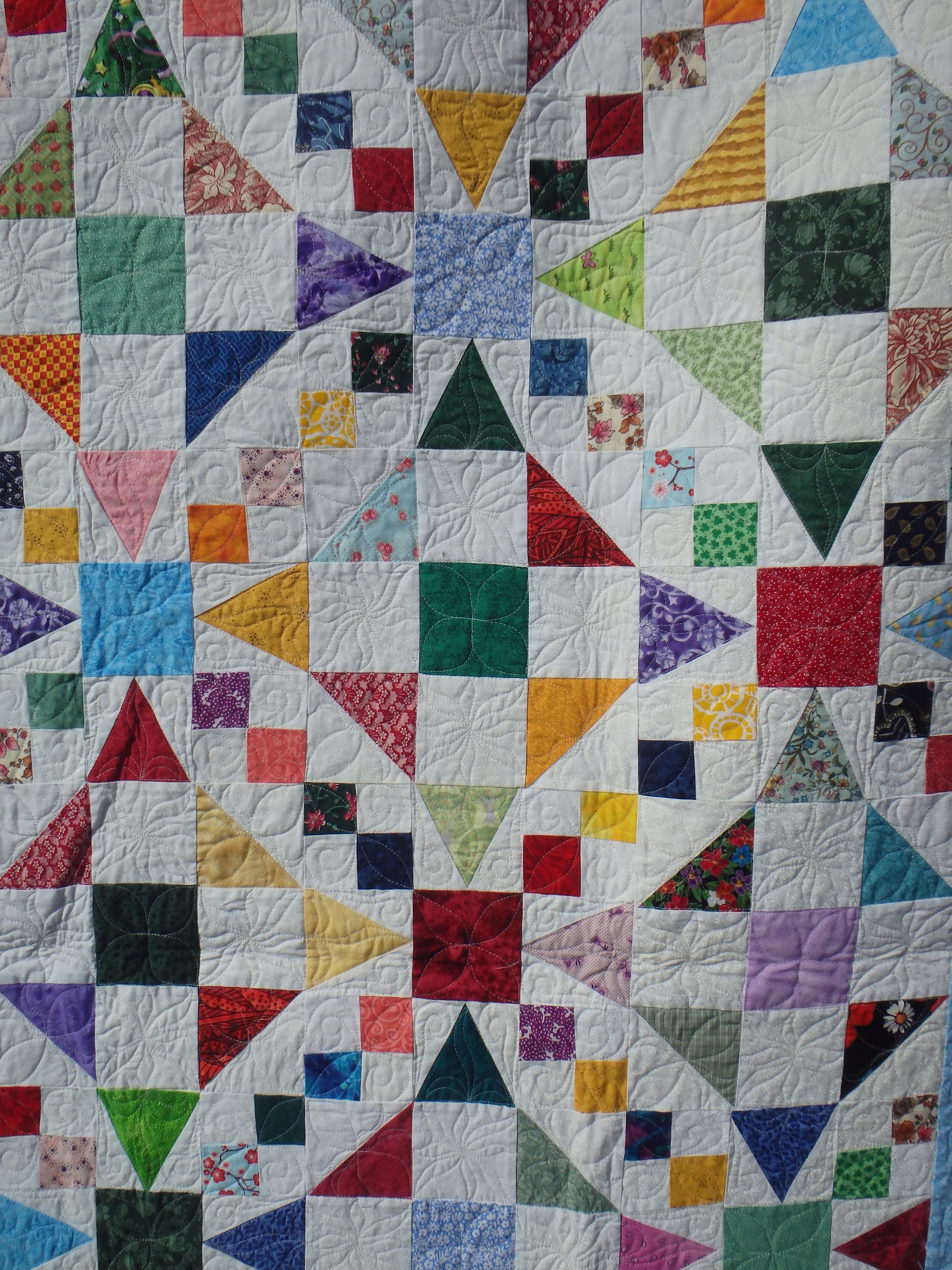King Size Rainbow Patchwork Quilt - Etsy