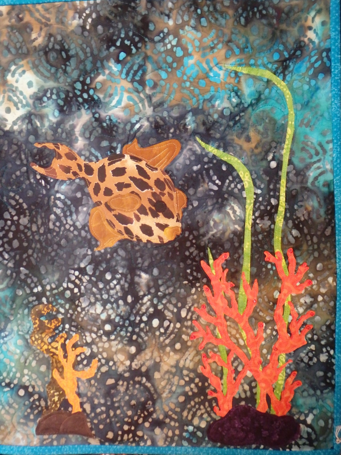 Seascape, Quilted Seascape, Ocean Decor, Art Quilt, Beach Decor, Wall ...