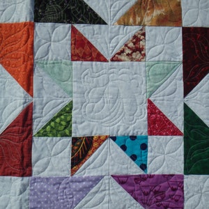 King Size Rainbow Patchwork Star Quilt - Etsy