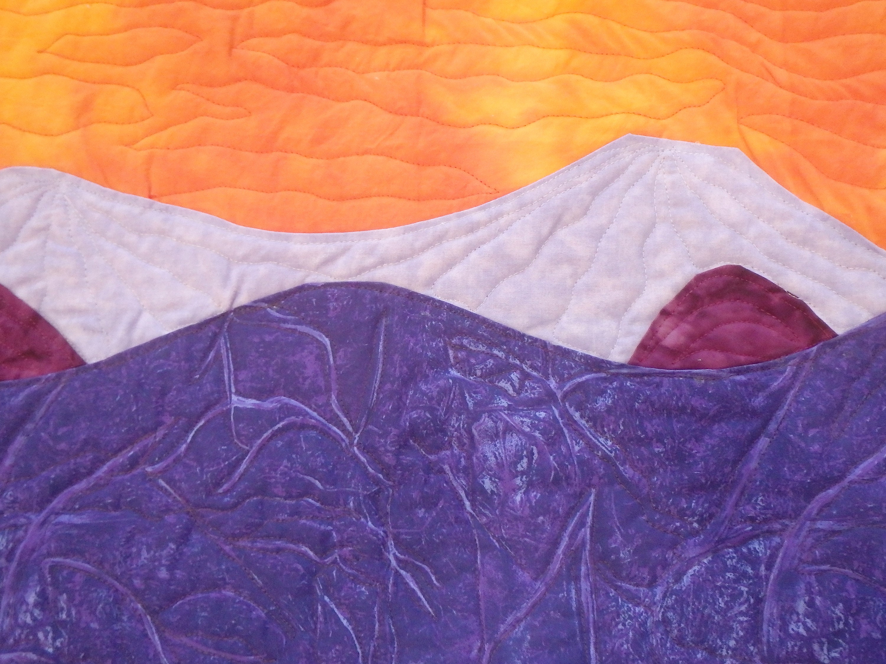 Sunset Landscape Quilt, Quilted Wall Hanging, Landscape Wall Art - Etsy