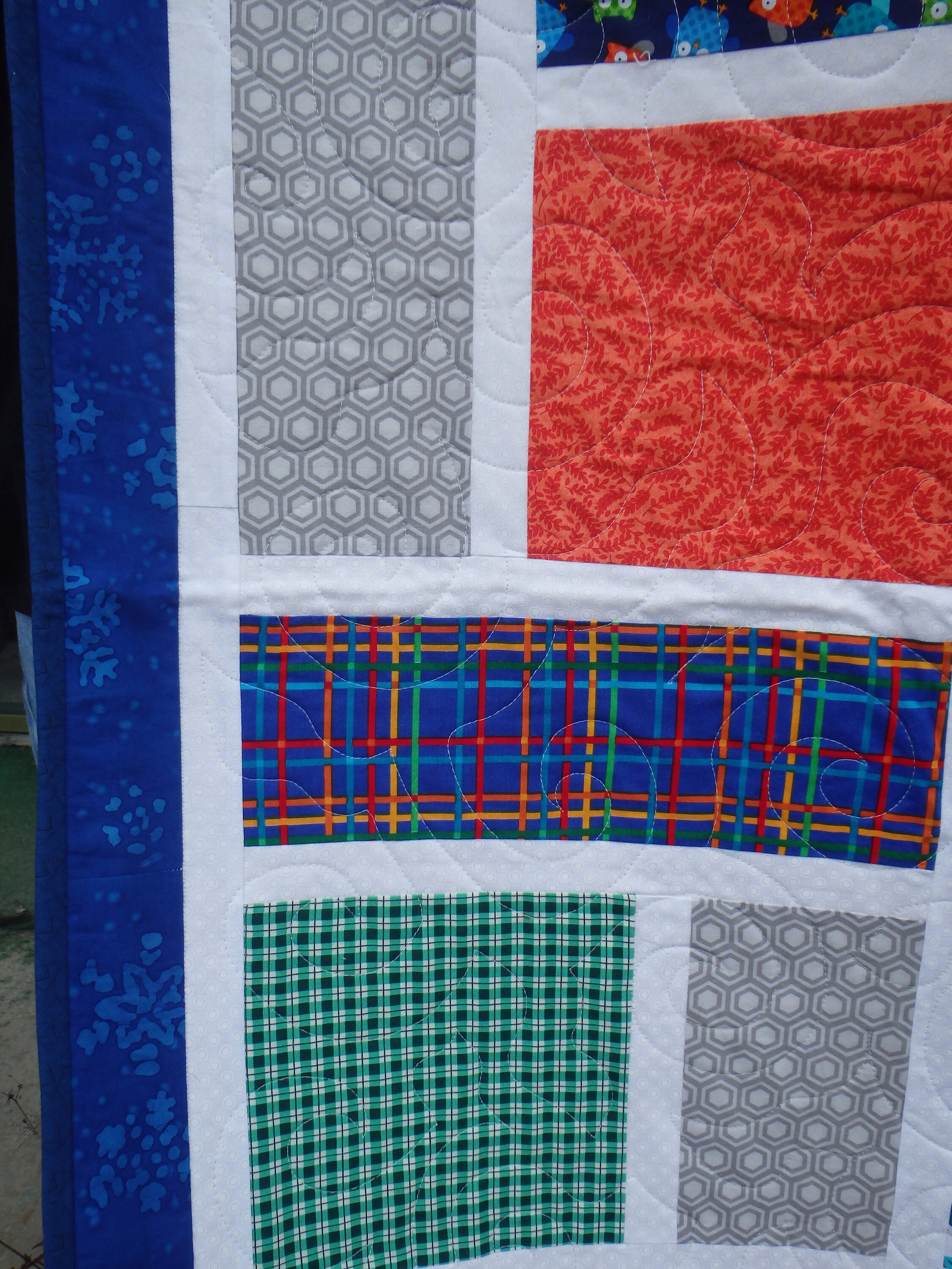 Modern Throw Quilt Modern Twin Size Quilt Blue Quilt Blue - Etsy