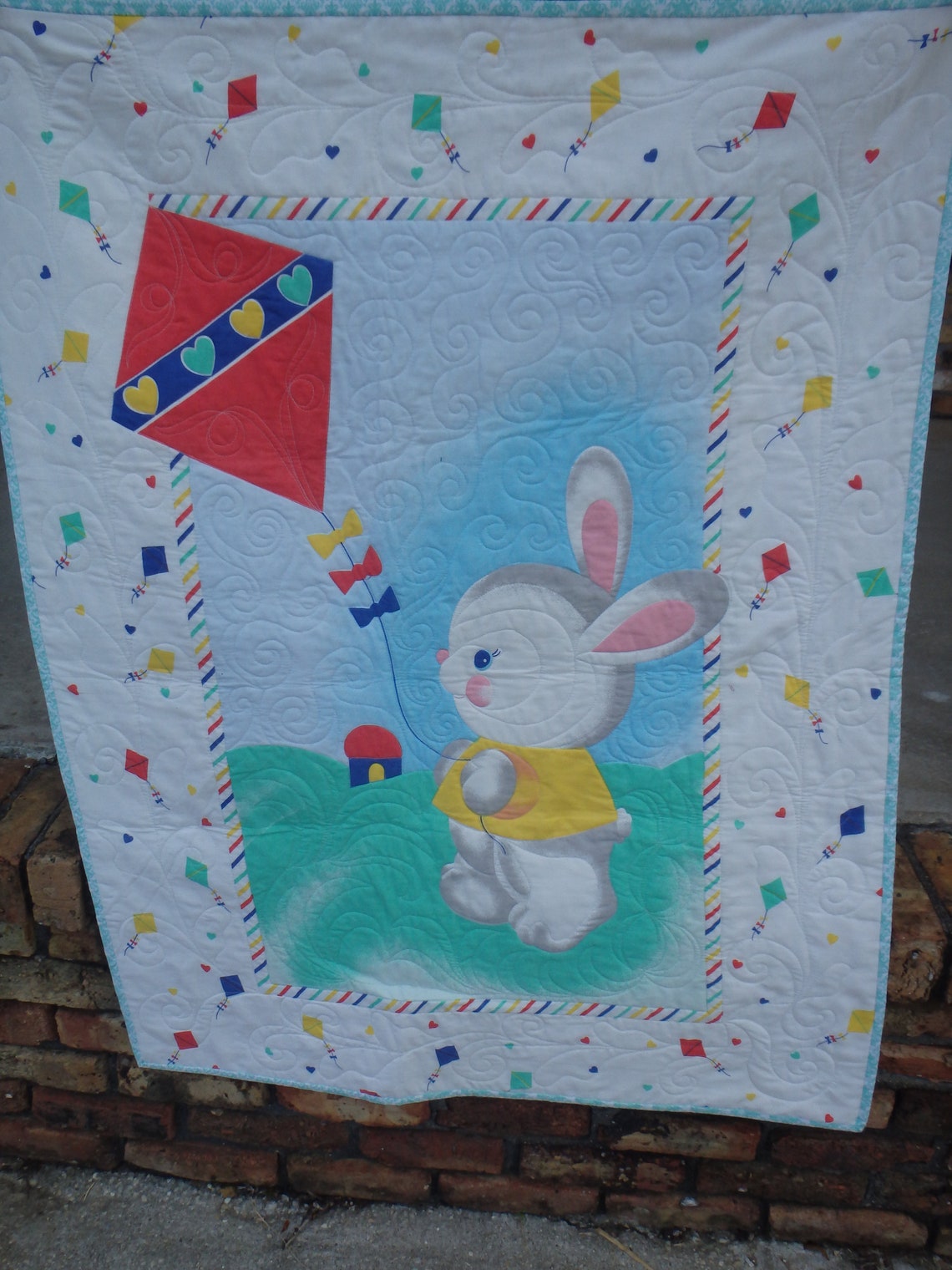 Bunny Baby Quilt Bunny Nursery Decor - Etsy