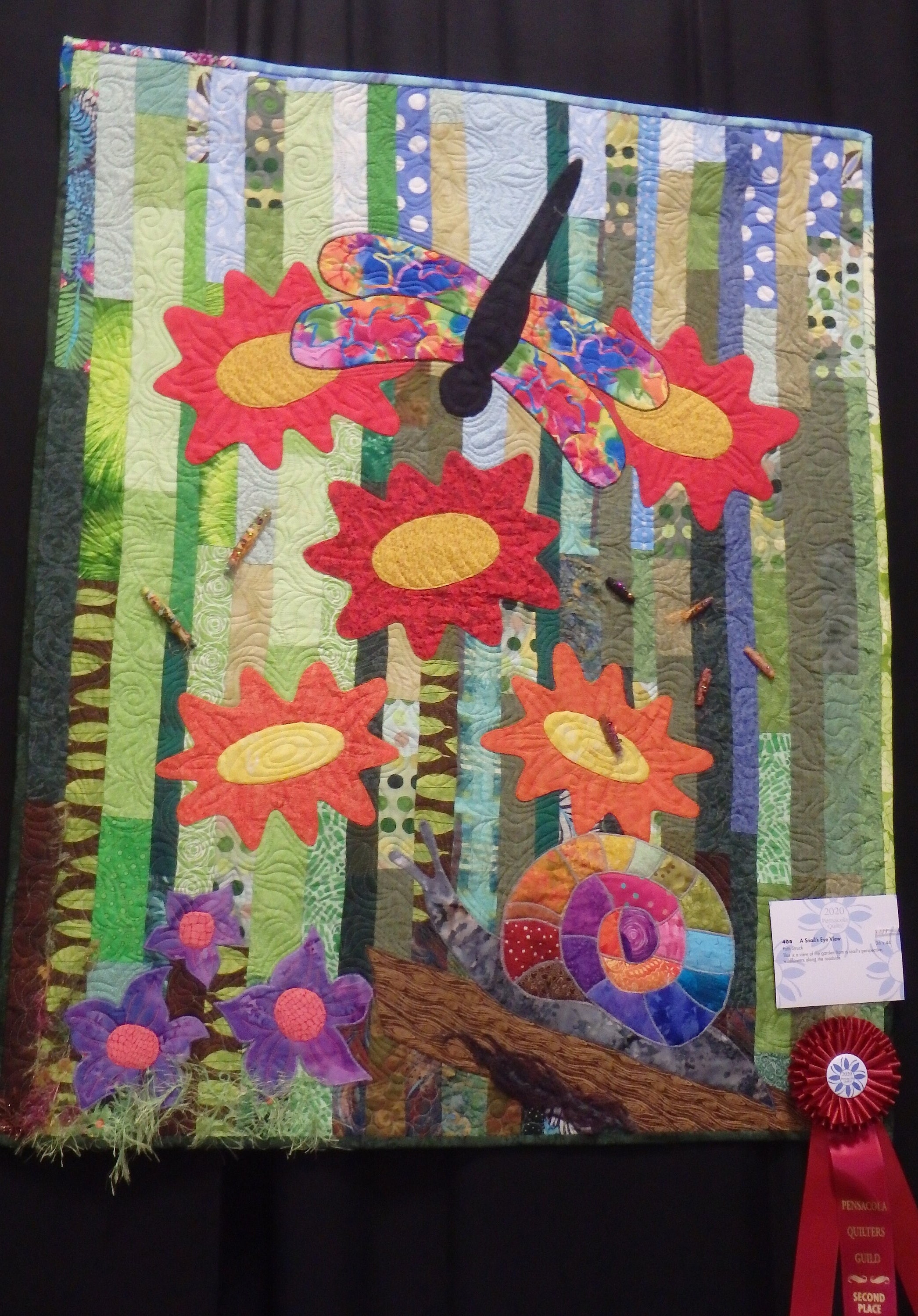 Garden Decor, Nursery Decor, Quilted Floral Wall Hanging, Textile Art ...