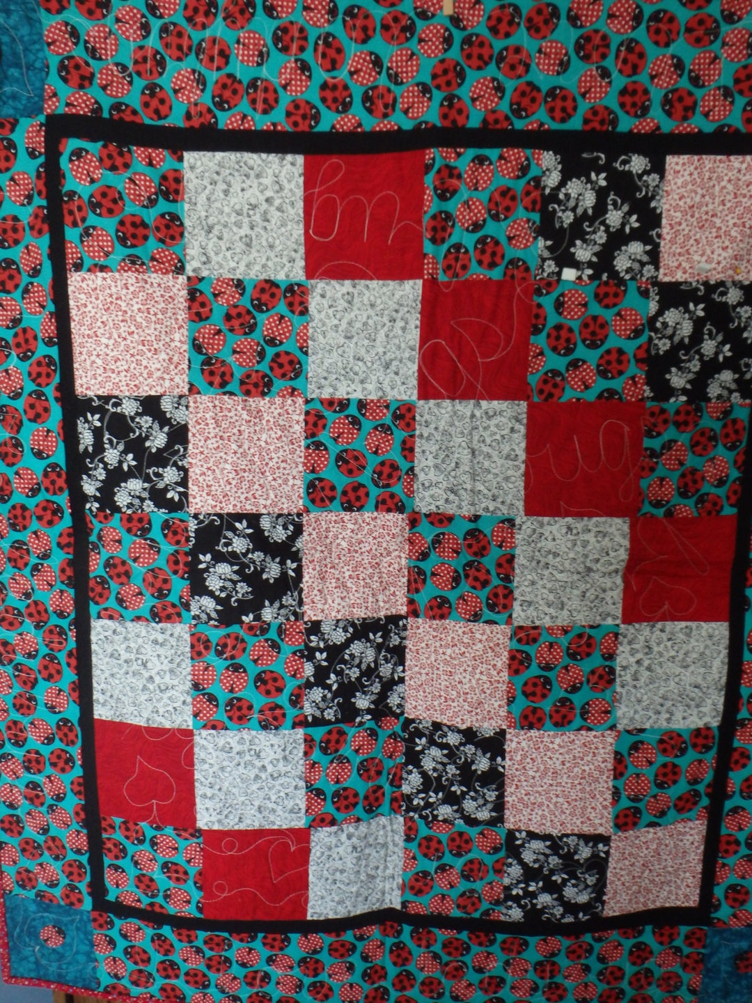 Ladybug Baby Quilt - Etsy