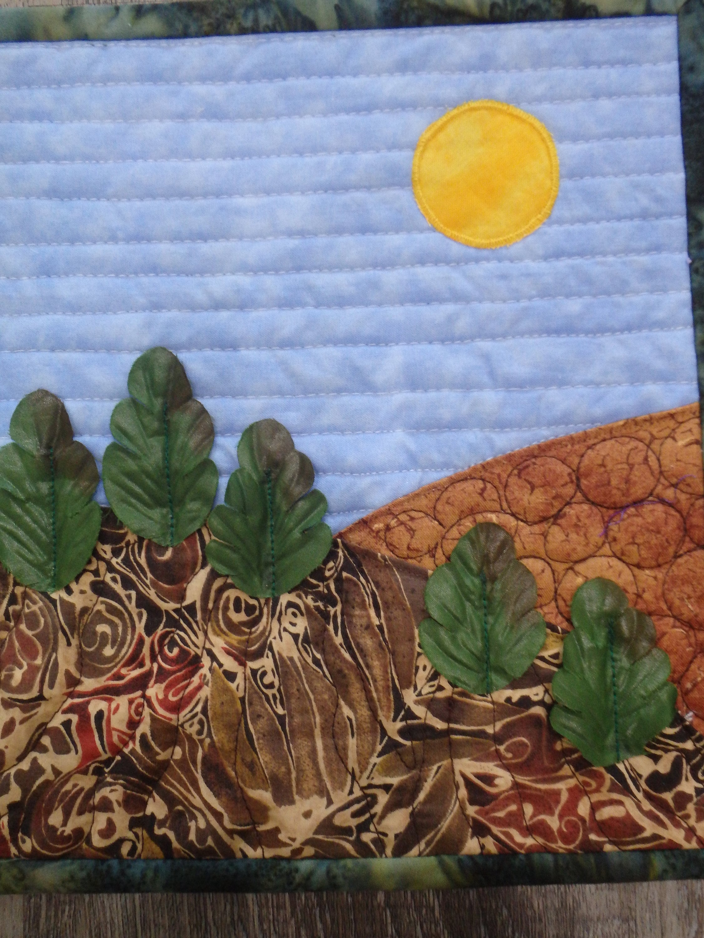 Quilted Landscape Collage Hanging - Etsy