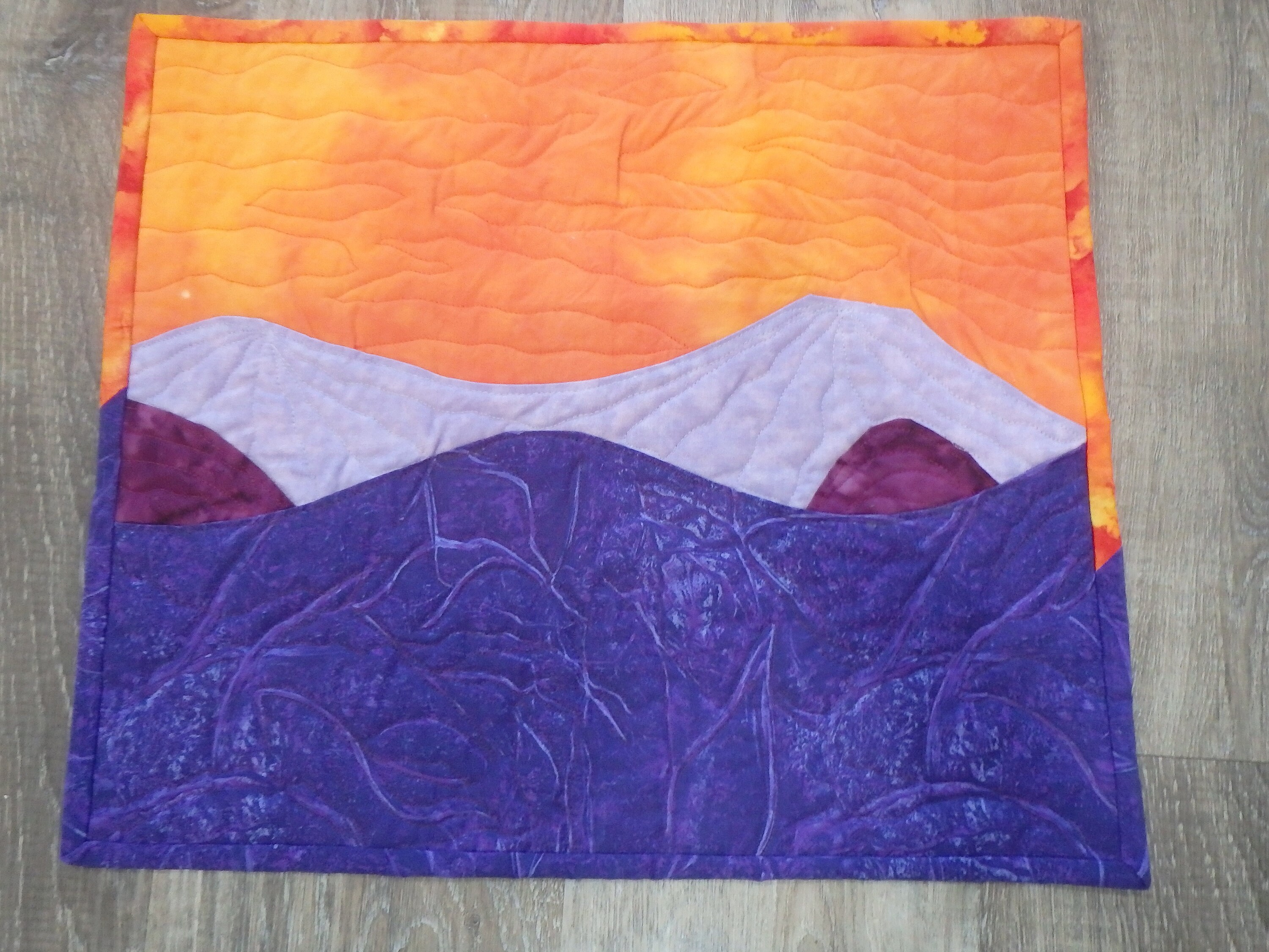 Sunset Landscape Quilt Quilted Wall Hanging Landscape Wall - Etsy