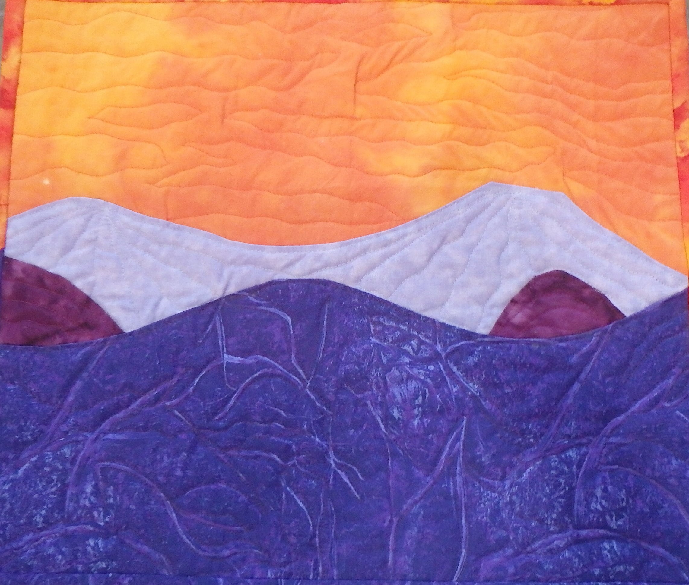 Sunset Landscape Quilt, Quilted Wall Hanging, Landscape Wall Art - Etsy