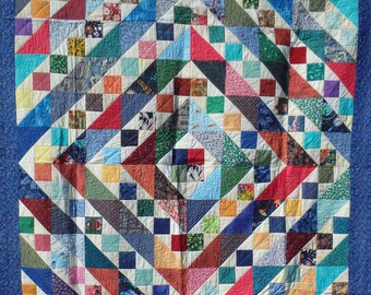 Rainbow Quilt, Queen Size Quilt, Star Quilt, Queen Size Quilt, Homemade Quilt, Handmade Quilt ...