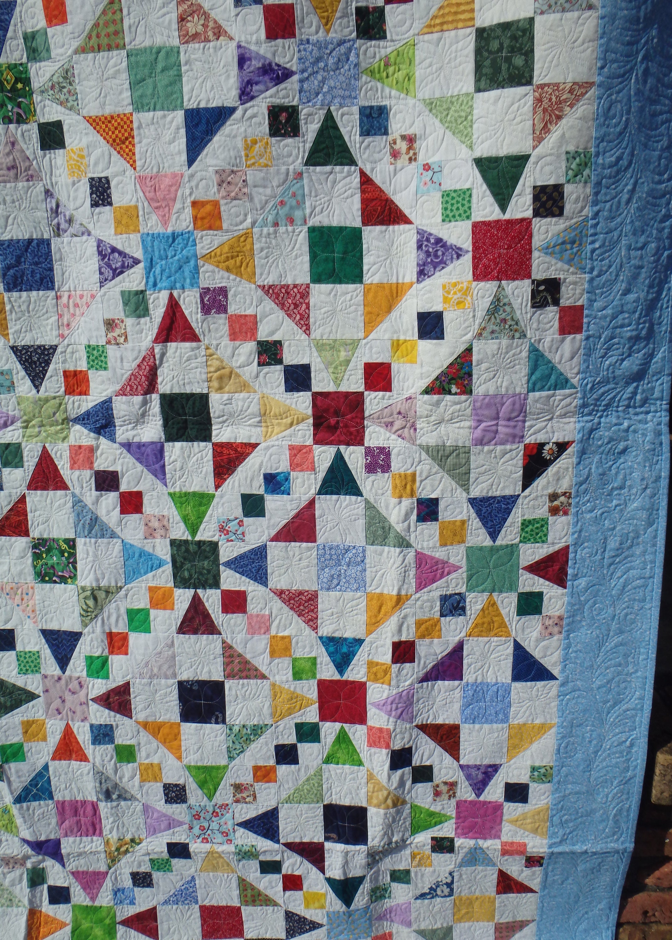 King Size Rainbow Patchwork Quilt - Etsy