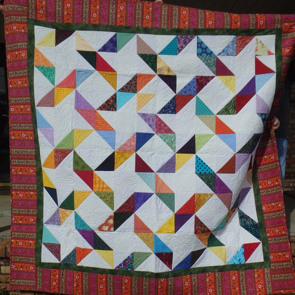 Geometric Quilt - Etsy