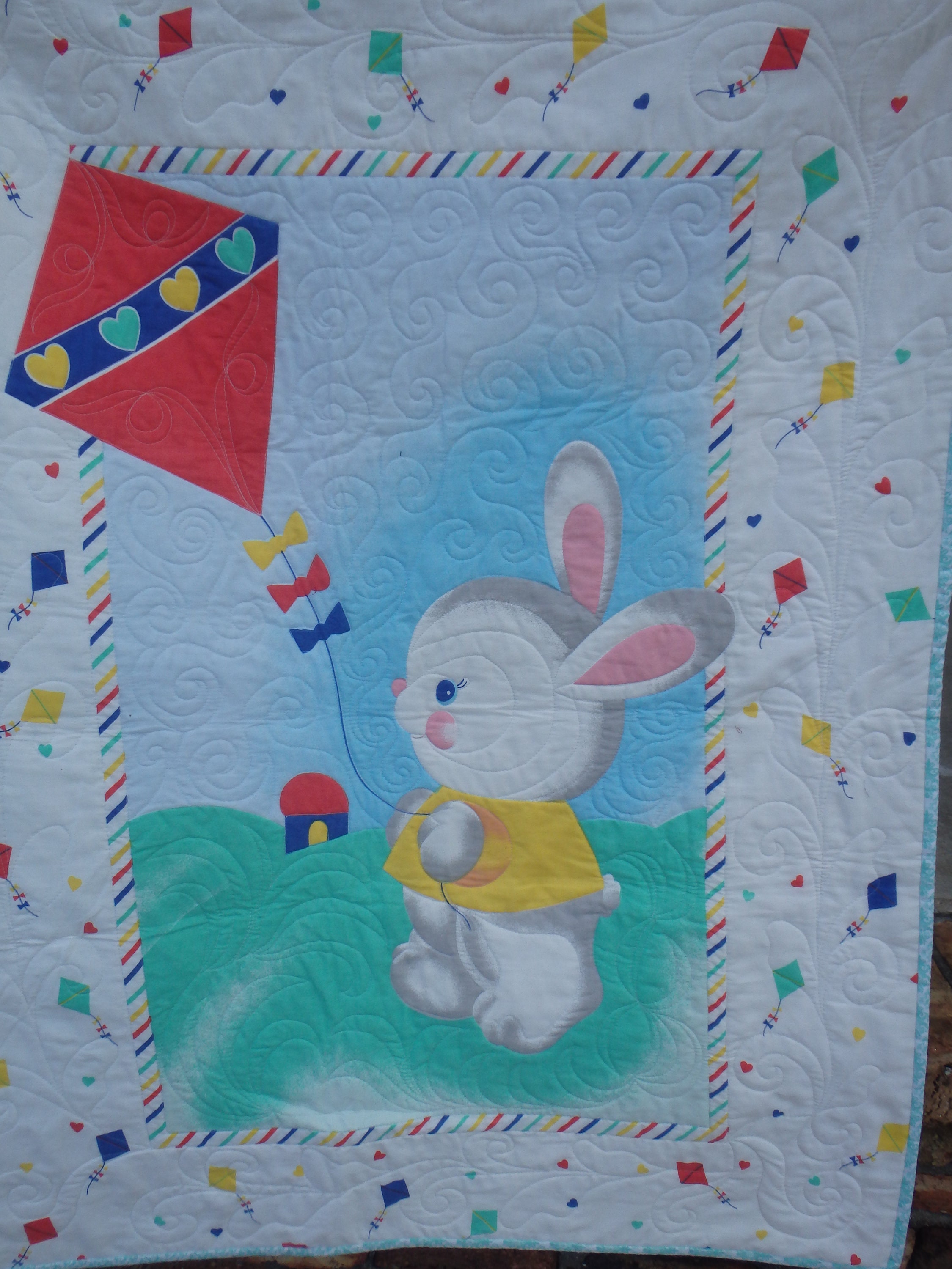 Bunny Baby Quilt Bunny Nursery Decor - Etsy