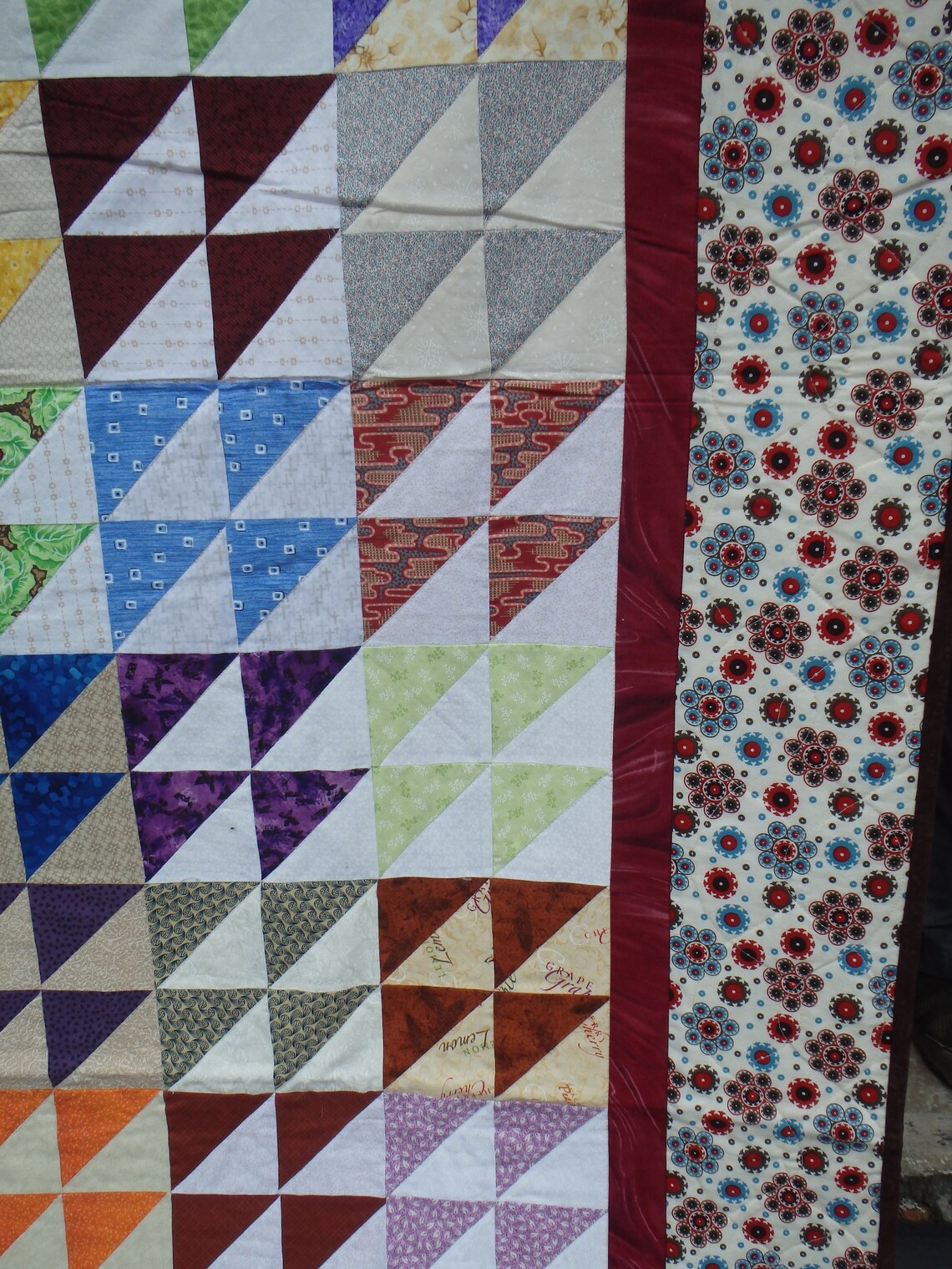 Traditional Twin Size Quilt Homemade Patchwork Lap Quilt - Etsy