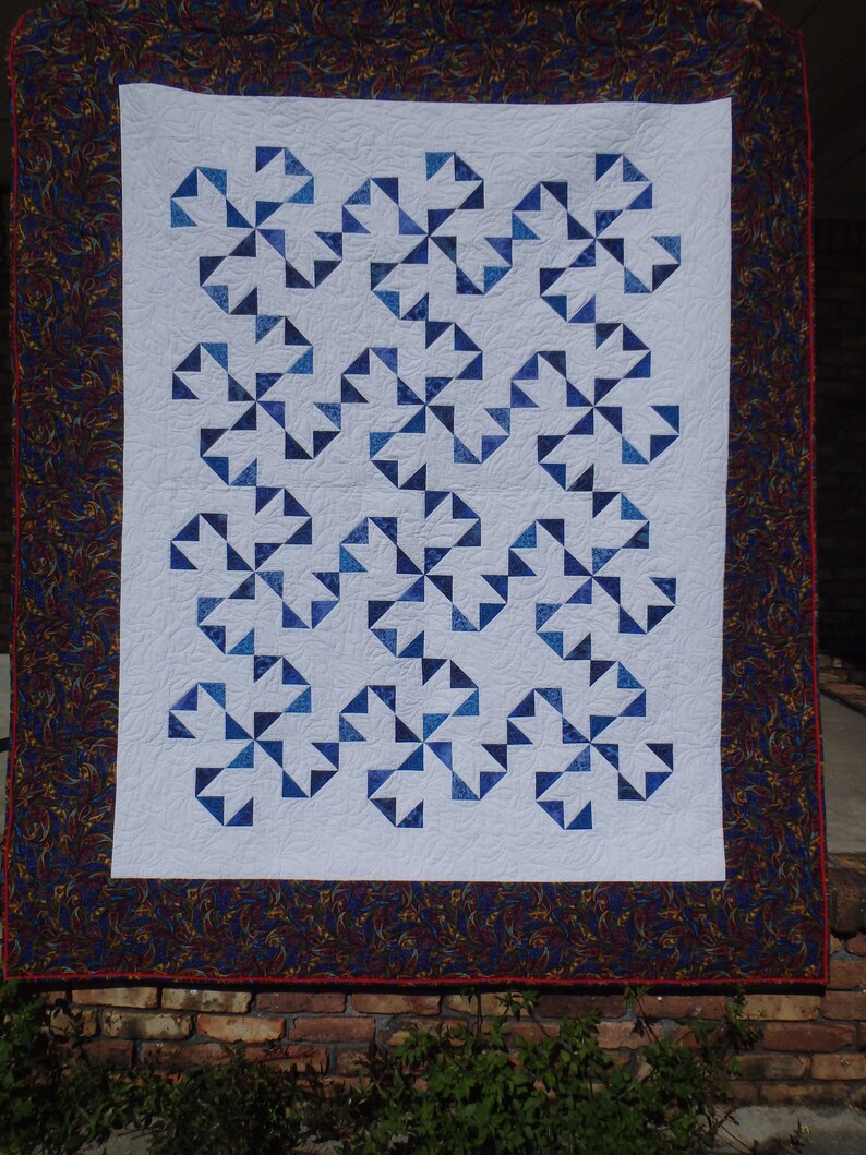 Full Size Rainbow Geometric Quilt Twin Size Patchwork Quilt - Etsy