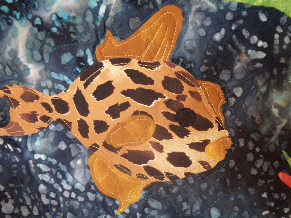 Seascape, Quilted Seascape, Ocean Decor, Art Quilt, Beach Decor, Wall ...