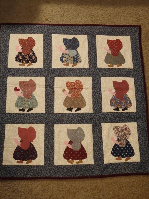 Sunbonnet Sue Quilt Nursery Decor Baby Quilt Baby Girl - Etsy