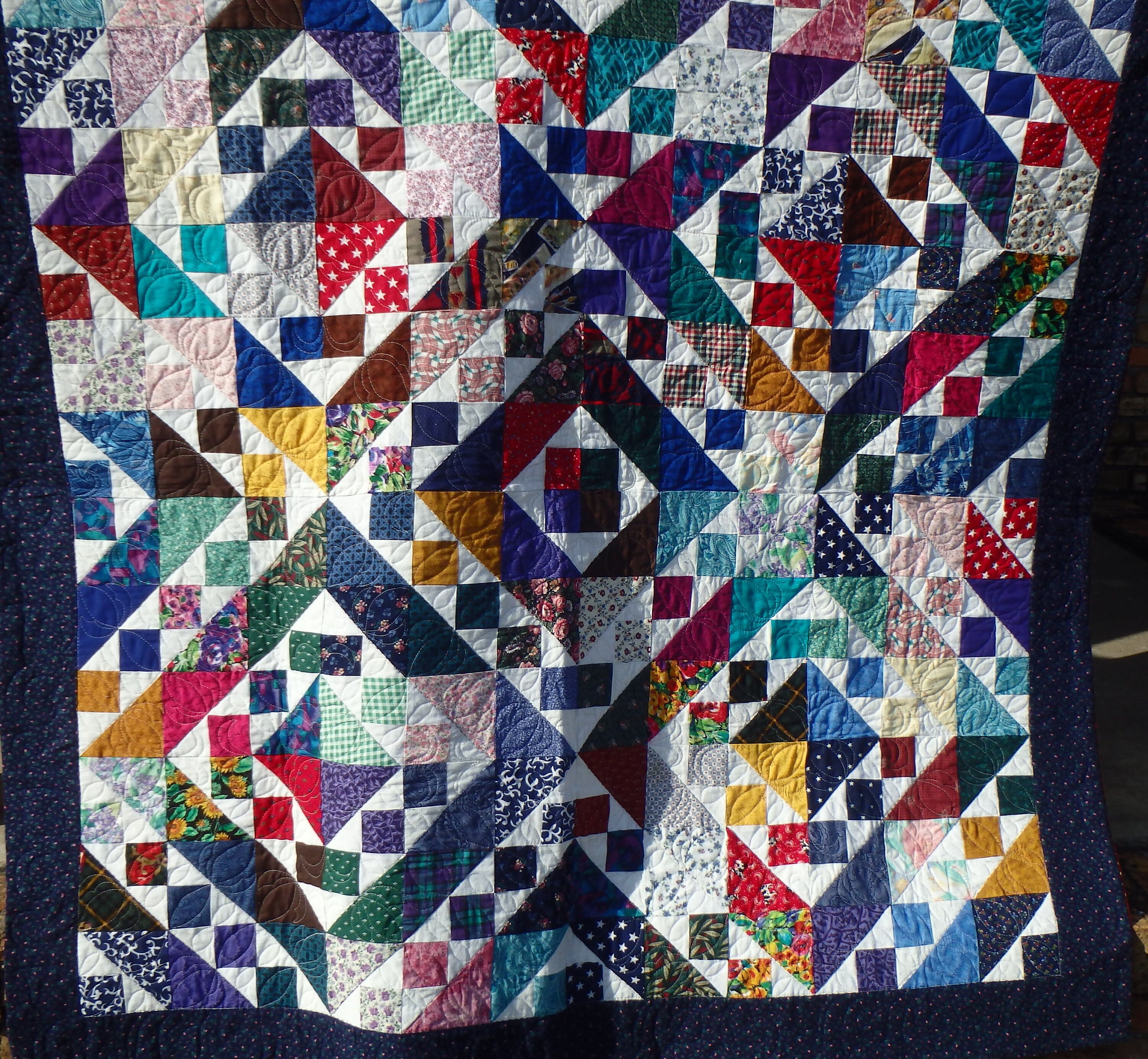 Homemade Patchwork Lap Quilt - Etsy