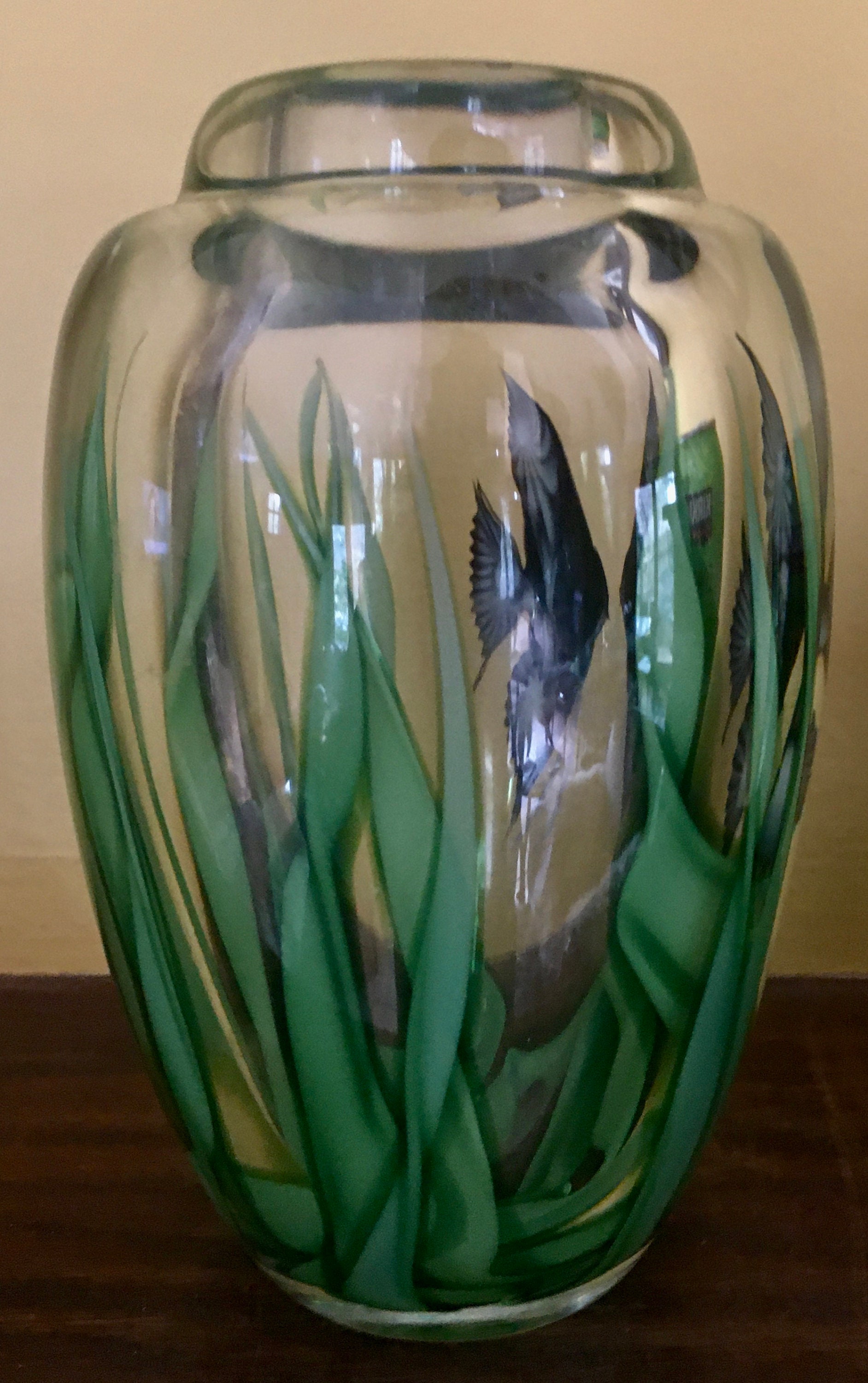 Vintage Orient & Flume Angel Fish Paperwieght Glass Vase - Etsy