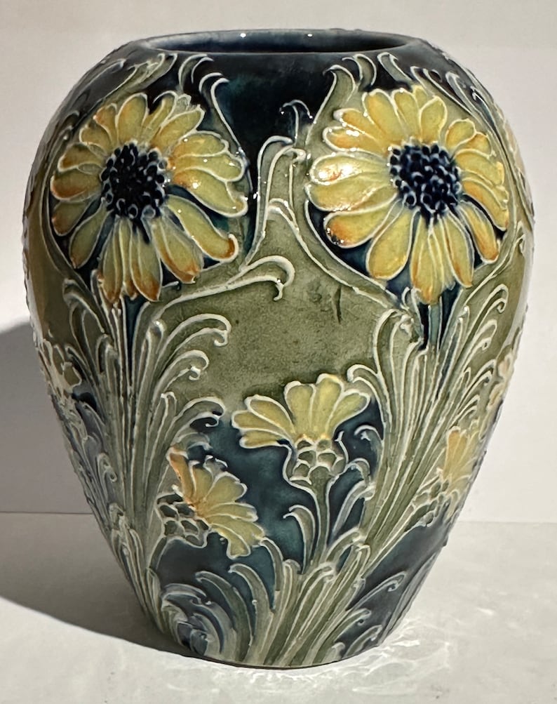 Early Rare Art Nouveau Moorcroft Sunflower Cabinet Vase - Etsy