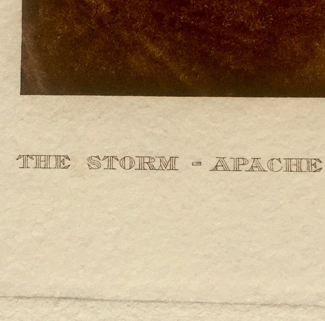 Arts & Crafts Edward Curtis Photogravure Plate # 9 " the Storm " Apache ...