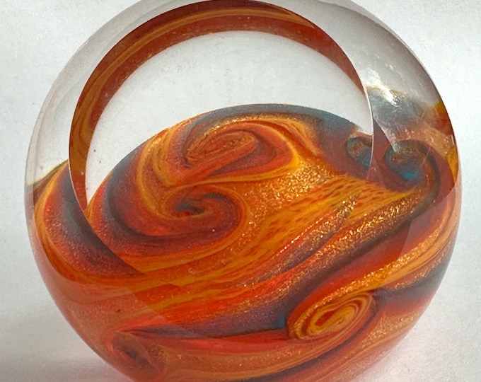 Vintage GES Art Glass Jupiter Paperweight - Etsy