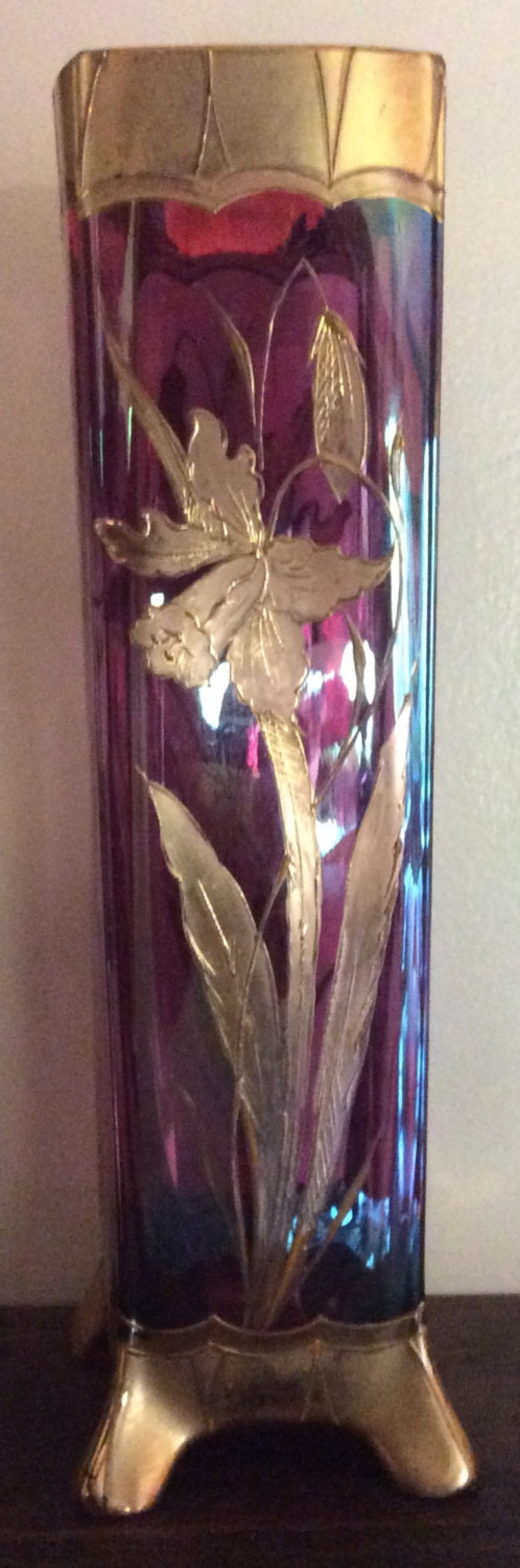 Art Nouveau Bohemian Moser Art Glass Vase - Etsy
