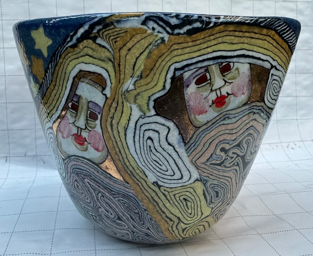 Vintage Carolina Whimsical Jane Peiser Studio Pottery Vase - Etsy