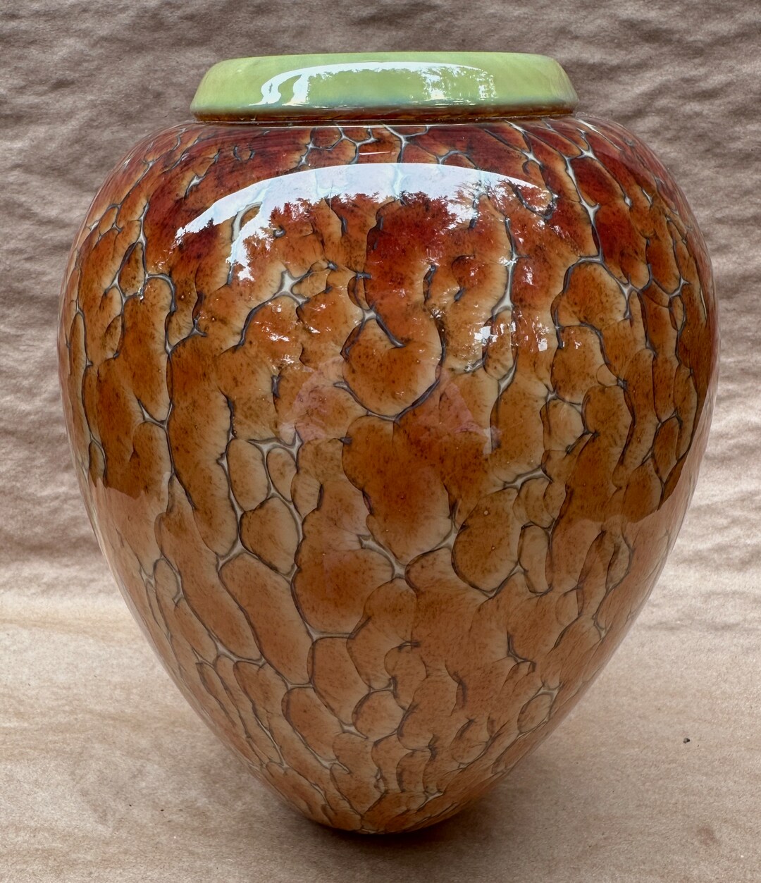 MCM Cohn Stone Studio Pottery Tortoise Shell Vase - Etsy