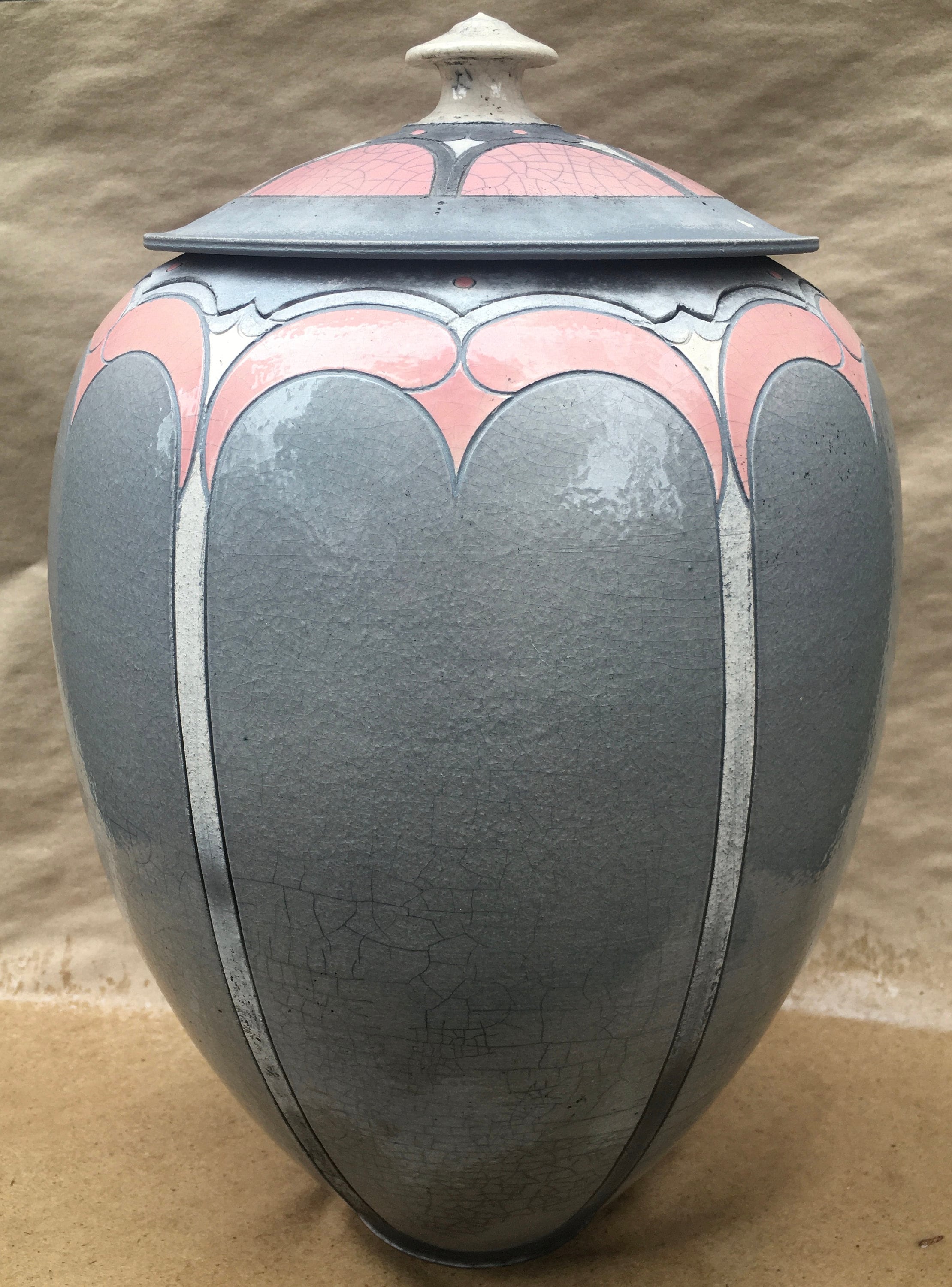 Large Vintage MCM Andy Smith Raku NC Studio Pottery Jar Vase - Etsy