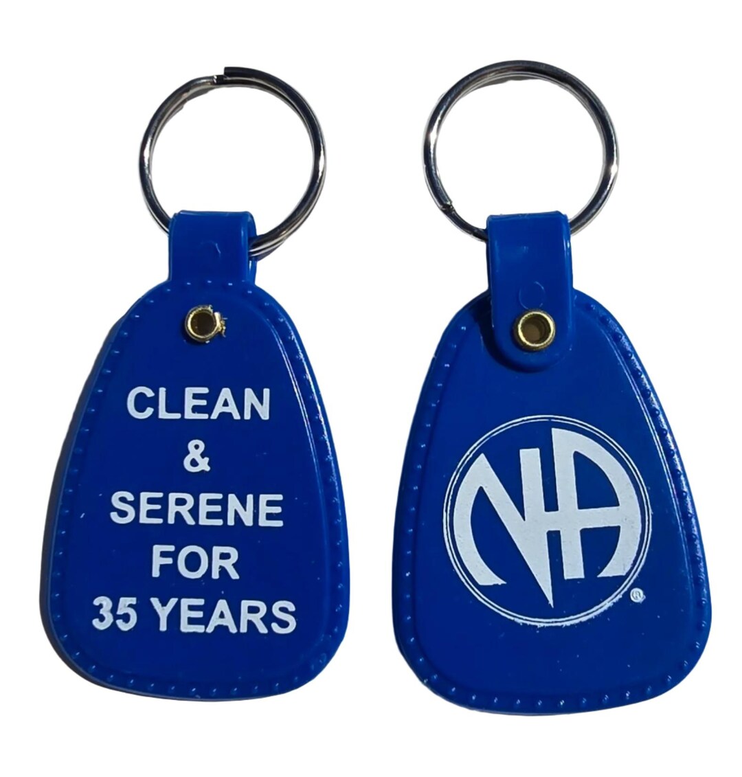 NA BLUE 35 YEARS Clean Time Key Tag - Narcotics Anonymous - Etsy
