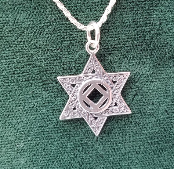NA Star of David W/ NA Service Symbol Nickel Size Pendant | Etsy
