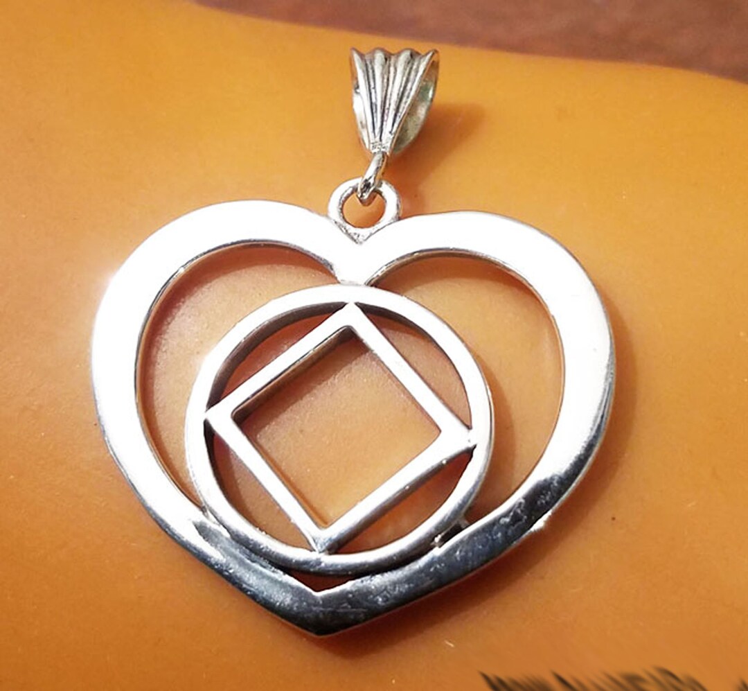 NA Large Heart With NA Service Symbol Pendant - Narcotics Anonymous ...