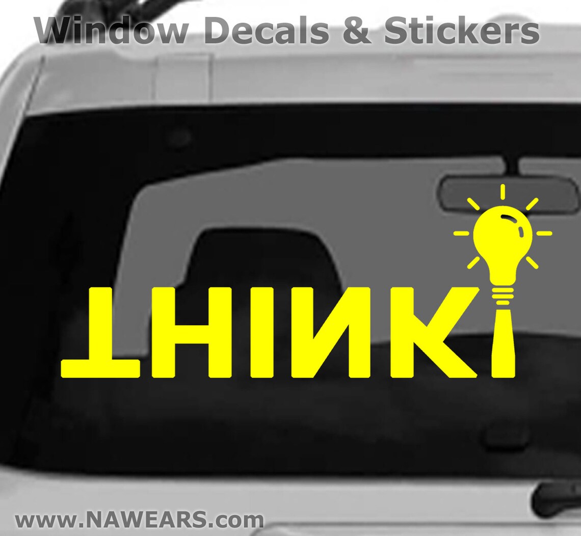 AA THINK ! Vinyl Decal, Color Options Vehicle Sticker, 12 Step Car ...