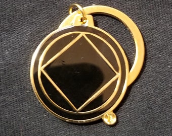 One Day at a Time Recovery Keychain Key Ring Gift With Alcoholics ...