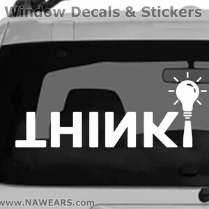 AA THINK ! Vinyl Decal, Color Options Vehicle Sticker, 12 Step Car ...