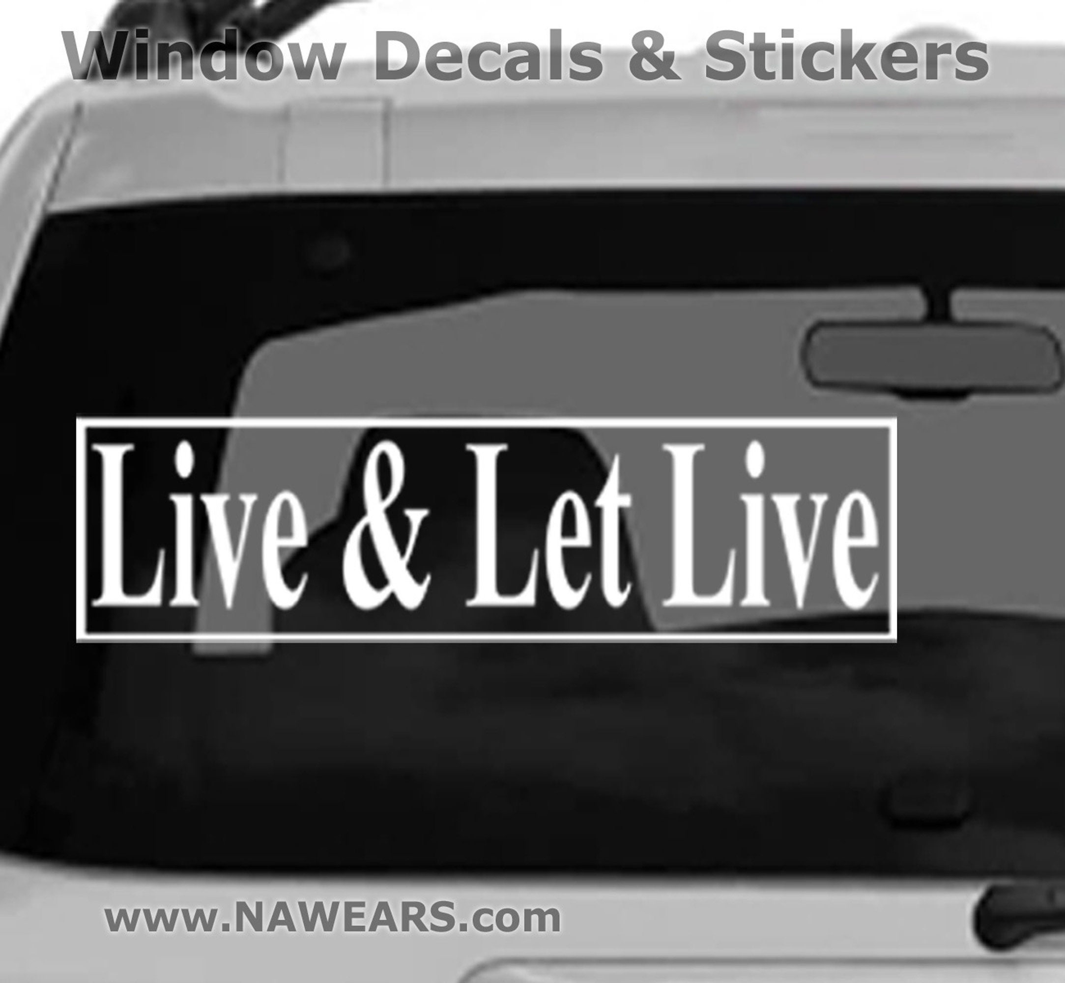 AA LIVE & LET Live Vinyl Decal Color Options Vehicle | Etsy
