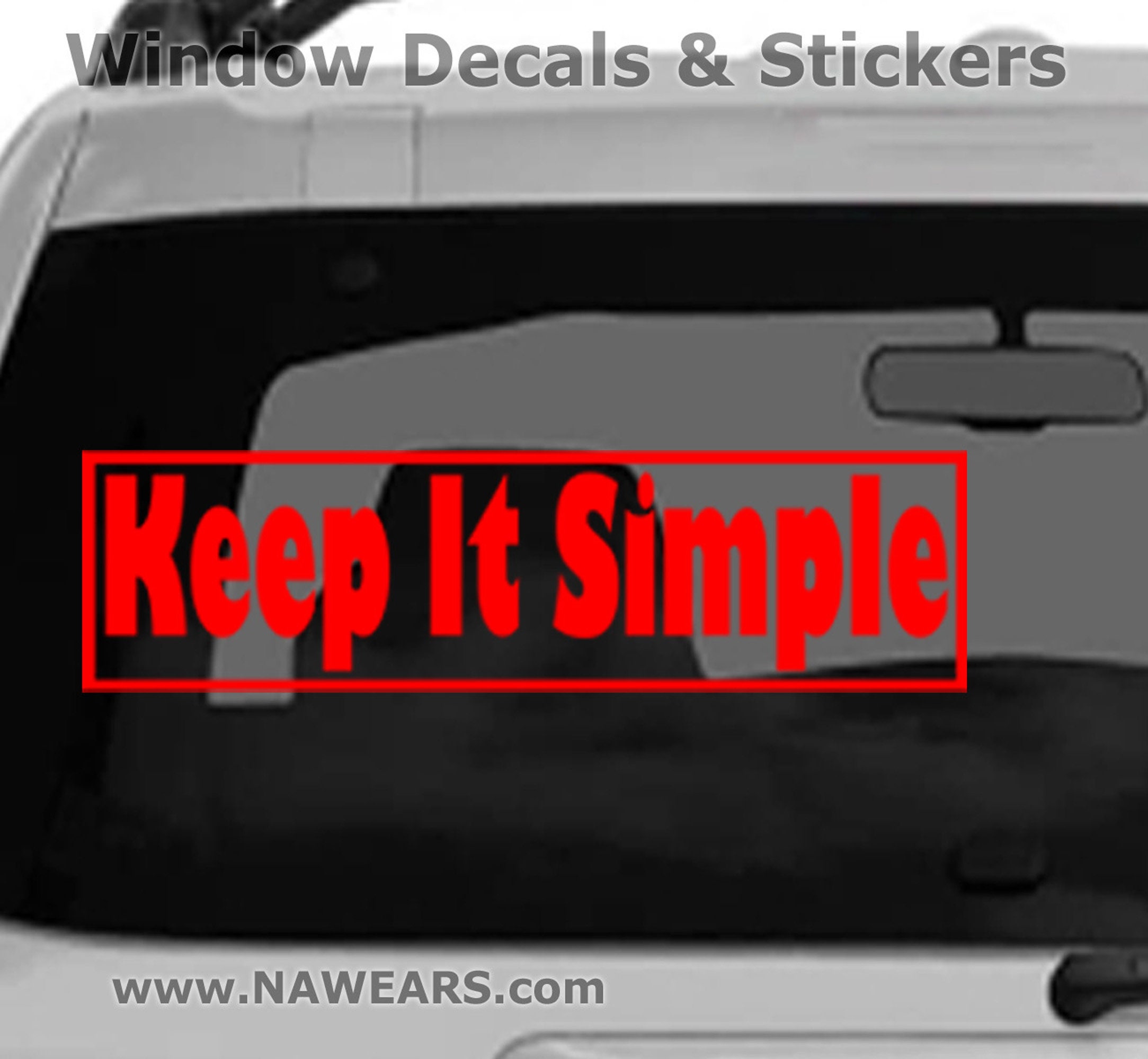 AA KEEP It SIMPLE Vinyl Decal Color Options Vehicle Sticker - Etsy