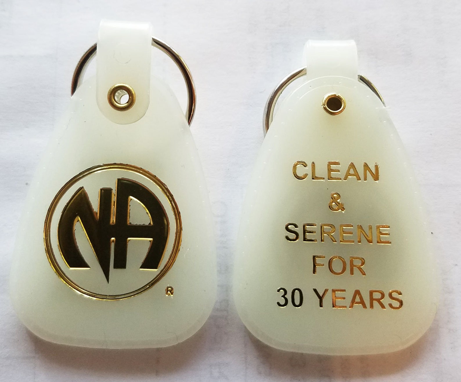 NA Moon Glow Key Tag - 30 Year Clean Time Key Tag - Narcotics Anonymous ...
