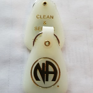 NA Moon Glow Key Tag - 30 Year Clean Time Key Tag - Narcotics Anonymous ...
