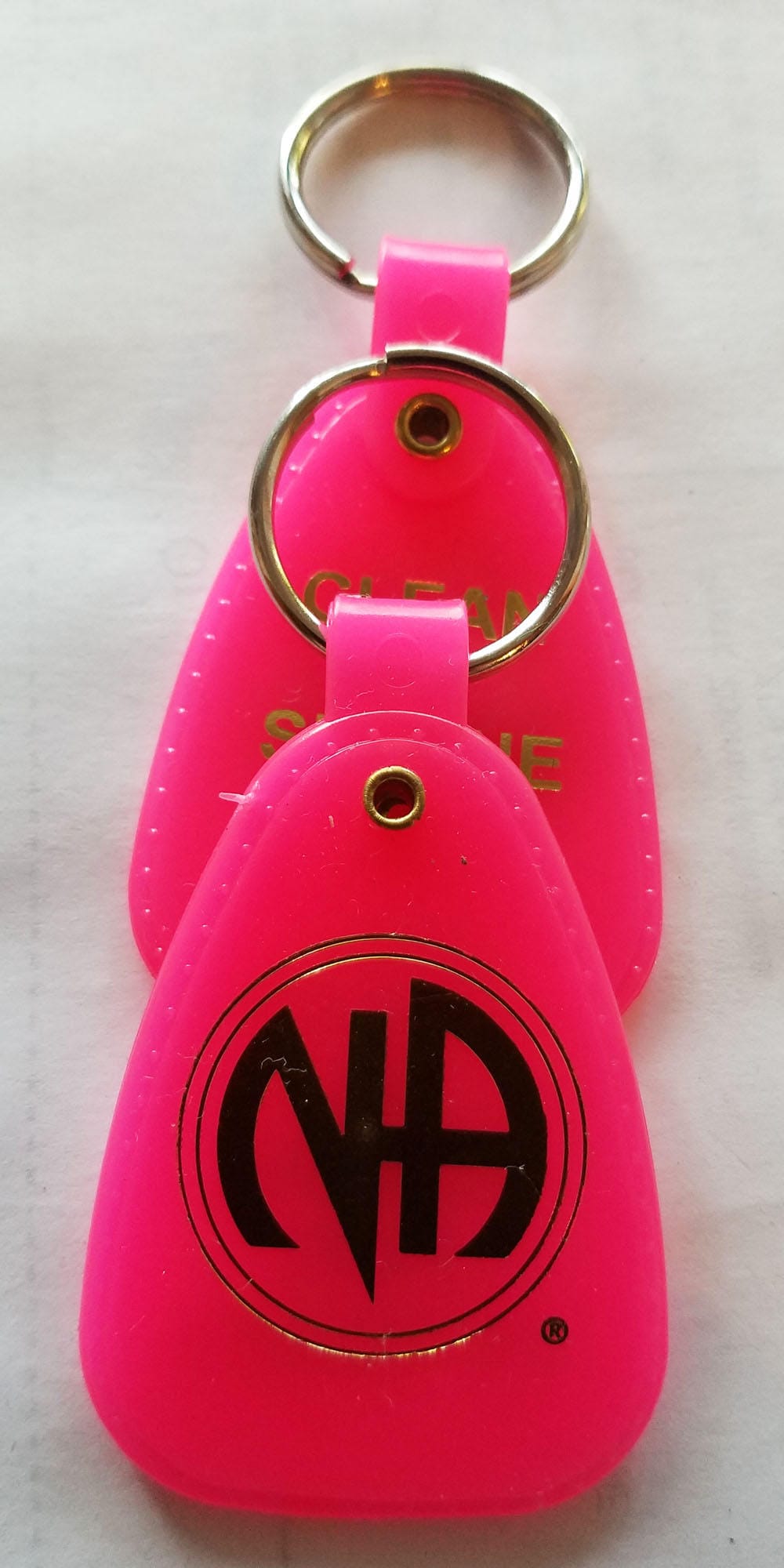 NA Pink & Gold Key Tag - 25 Year Clean Time Key Tag - Narcotics ...