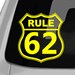 AA Alcoholics Anonymous Rule 62 Vinyl Decal, Color Options Vehicle ...