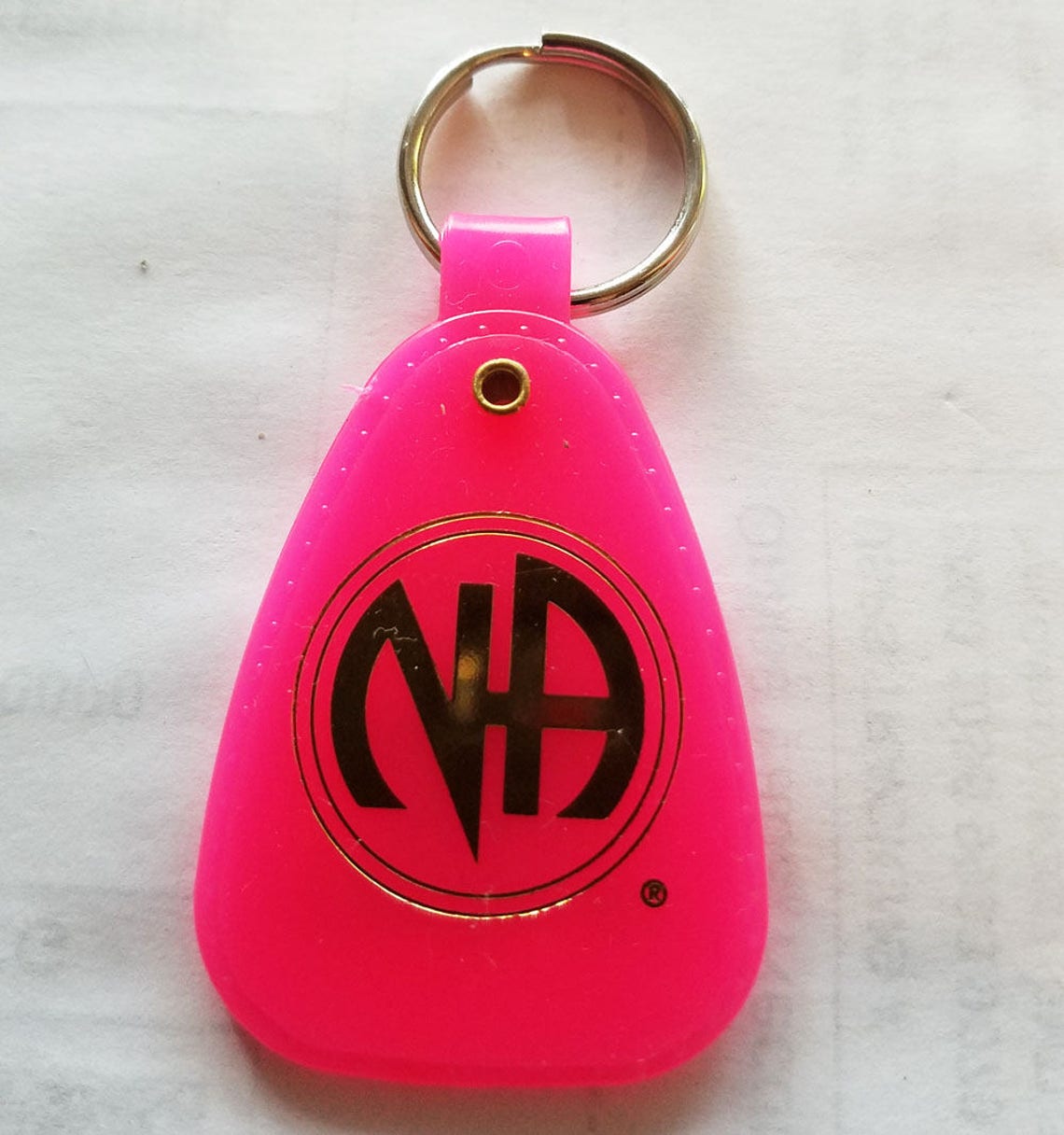 NA Pink & Gold Key Tag 25 Year Clean Time Key Tag - Etsy