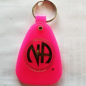NA Pink & Gold Key Tag - 25 Year Clean Time Key Tag - Narcotics ...