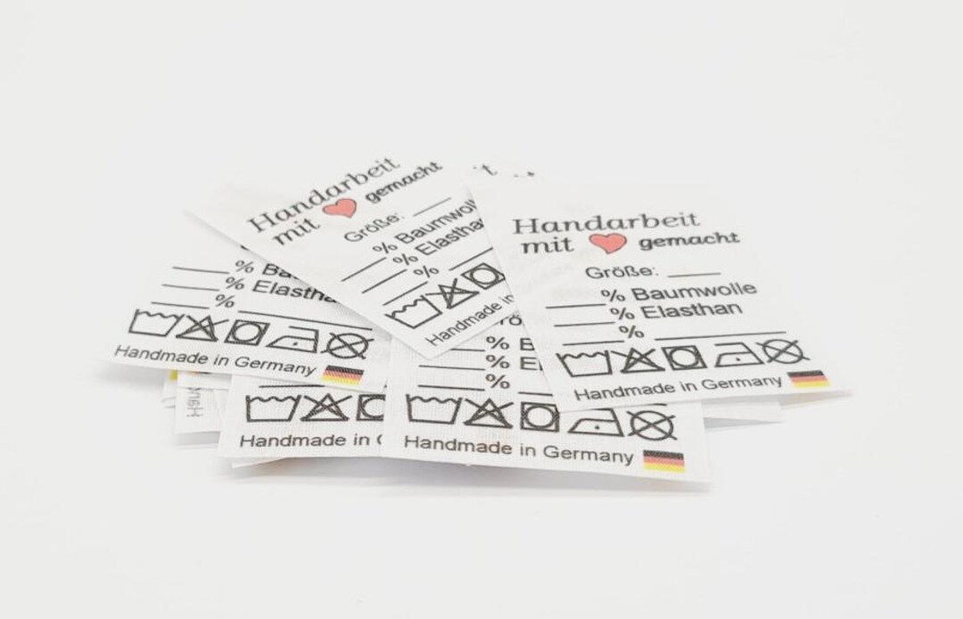 25 Textile Labels Universal Portrait Format - Etsy