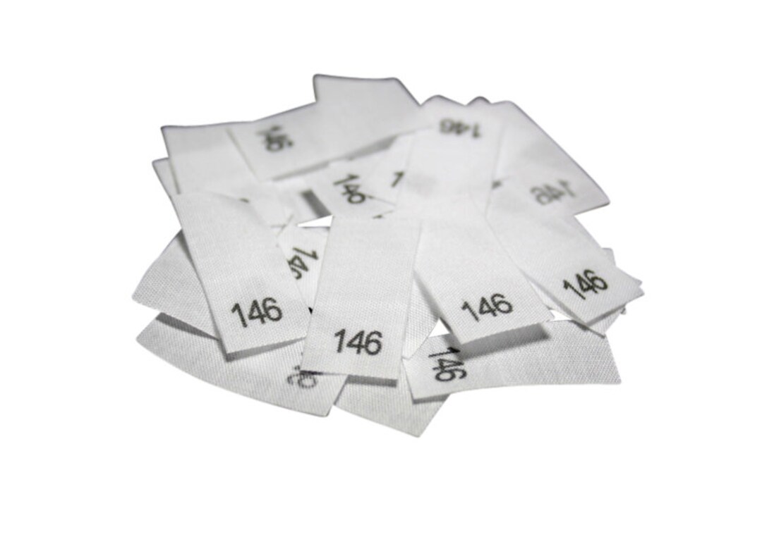 25 Textile Labels Size 146 on Mixed Tape - Etsy