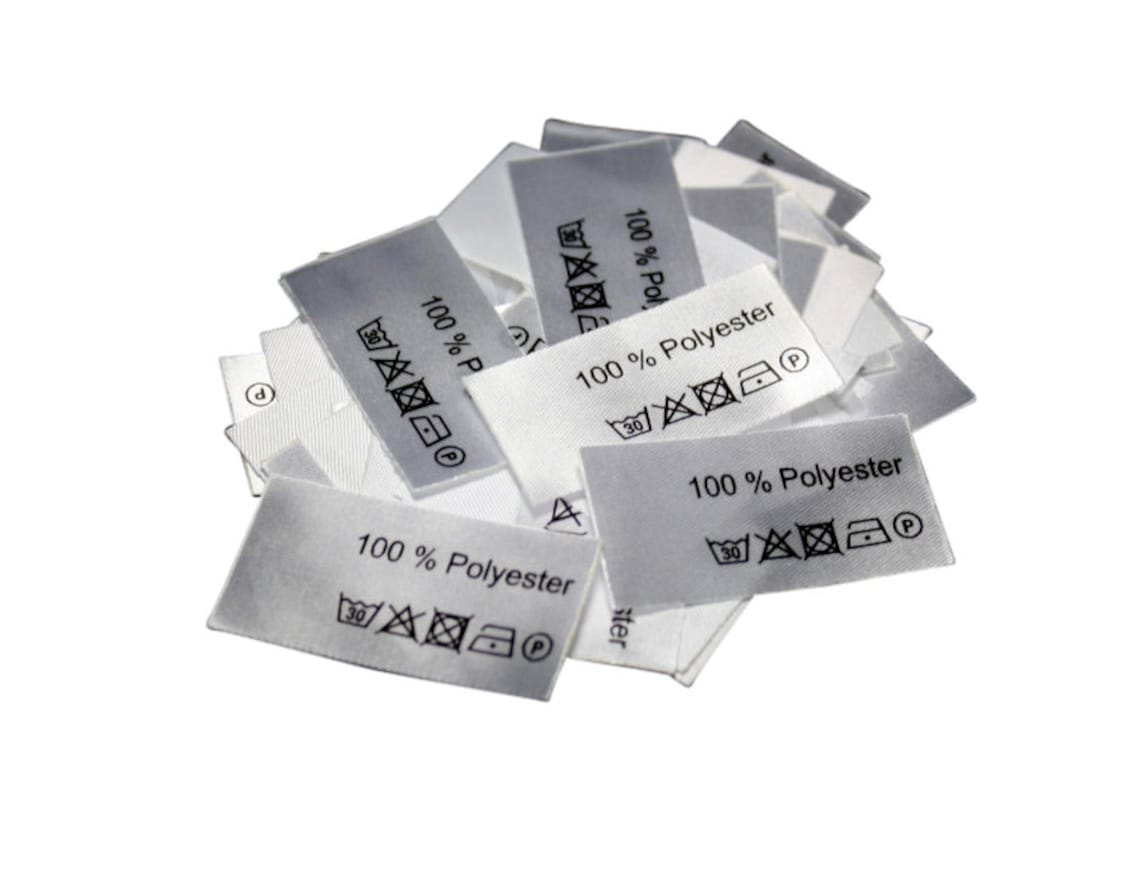 50 Textile Labels 100% Polyester - Etsy Denmark