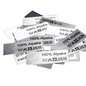 50 Textile Labels 100% Alpaca - Etsy