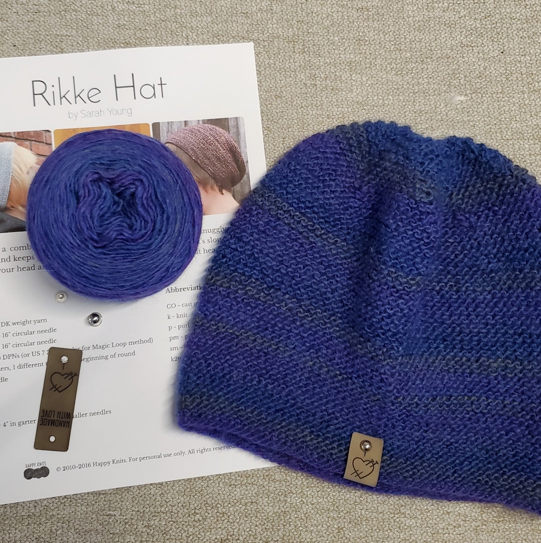Slouchy Knitted Beanie DIY Kit - Etsy