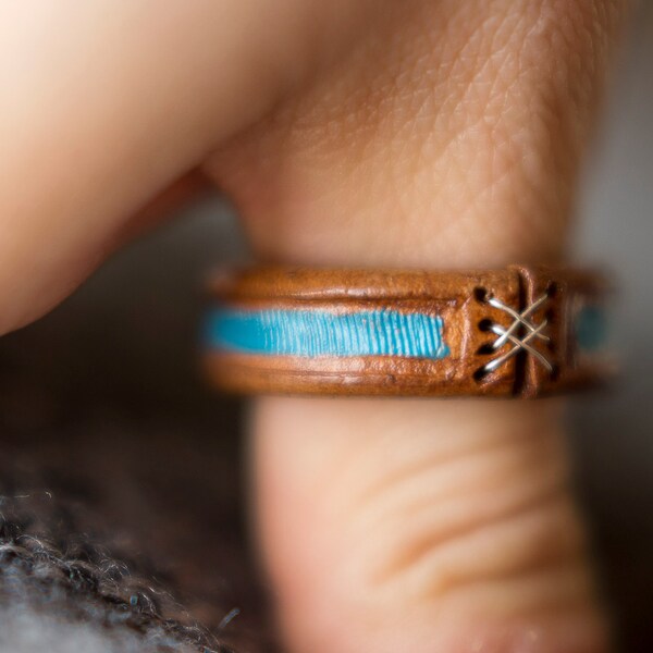 Leather Ring - Etsy