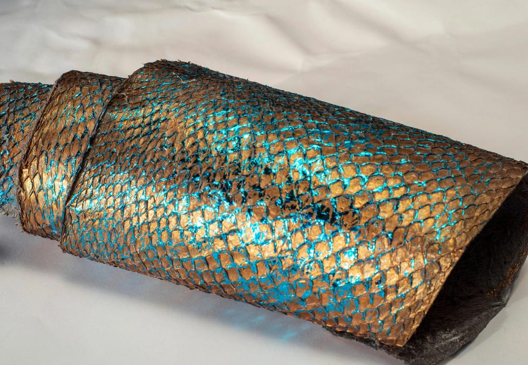 Salmon Fish Leather From Iceland, Tapestry, Moonlight, Lava Color ...